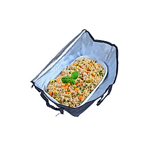 Electric Heated Insulated Food Delivery Bag, Pizza Delivery Bags for Hot and cold Food Large Reusable (23x14, Delivery Bag + Heating Pad)