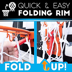 Franklin Sports Wall Mounted Basketball Hoop – Fully Adjustable – Shatter Resistant – Accessories Included, Black/White