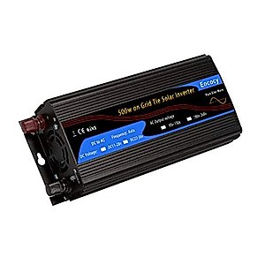 Encocy 500w Solar Panel on Grid Inverter DC11-28v to AC90-130v Converter (DC11-28v, Black)