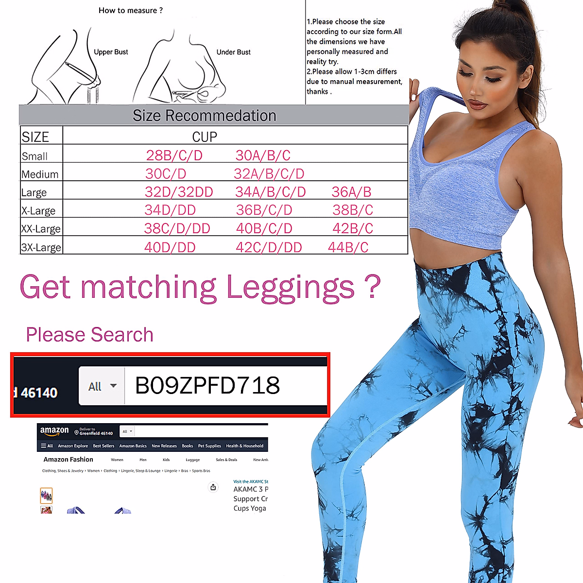 AKAMC Women's Removable Padded Sports Bras Medium Support Workout Yoga Bra 3 Pack,Grey/White/Black,Small