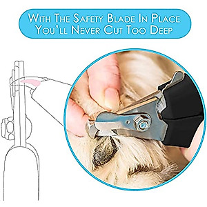 Candure Dog Nail Clippers Professional Pet Nail Clipper Suitable for Large to Medium Dogs, Cats, Rabbits and Guinea Pigs - Safety Lock/Protective Guard to Avoid Over Cutting