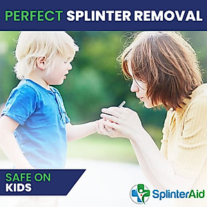 SplinterAid - Painless Splinter Removal Kit | Effortless Quick Splinter Out | Essential First Aid for Outdoors, Home, Travel | Ideal for Camping, Hiking, Woodworking, DIY Supplies | No Tweezers