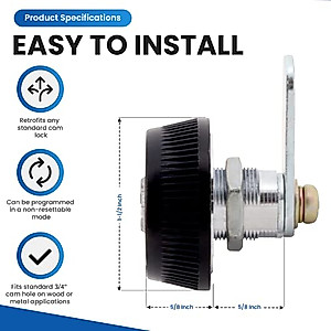 Combi-Cam FJM Security 7803S-Black, 1 Pack, Black