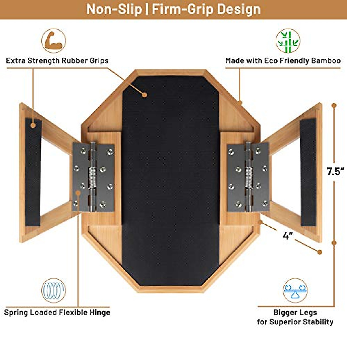 Clip On Tray Sofa Table for Wide Couches. Couch Arm Tray Table, Portable Table, TV Table and Side Tables for Small Spaces. Stable Sofa Arm Table for Eating and Drink Table (Natural)