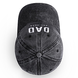 New Dad Gifts, Dad Hats for Men, First Time Dad Gifts, Dad Est 2024, New Father to be Gifts, Promoted to Dad Gifts for Expecting Dads from Wife, Christmas Fathers Day Adjustable Dad to be Baseball Cap