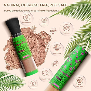 Sunny Chick Sunscreen Powder- Tinted Brush-On Mineral Sunblock SPF30 .23OZ (Medium)