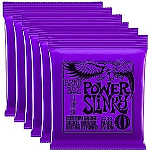 Ernie Ball 2220 Power Slinky 11-48 (6 Pack Bundle)