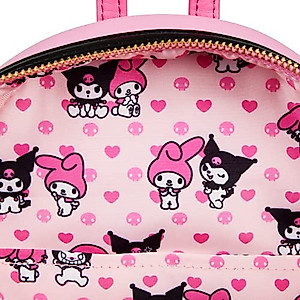 Loungefly Sanrio Hello Kitty My Melody Kuromi Double Pocket Adult Womens Double Strap Shoulder Bag Purse