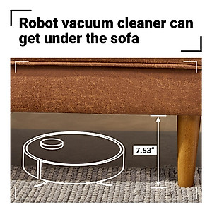 XIZZI L Shaped Couch 81.4" Mid Century Sectional Sofa 3-Seater Living Room Furniture Set with Right Chaise Solid Wood Frame for Apartment,Brown