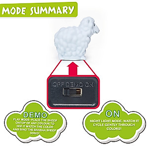 WOW! STUFF CoComelon Toys Musical Color Learning Sheep | Changes to Match Colors | Plays Baa Baa Black Sheep Nursery Rhyme | Night Light Sleep Soother Mode | for Girls and Boys | Ages 2+