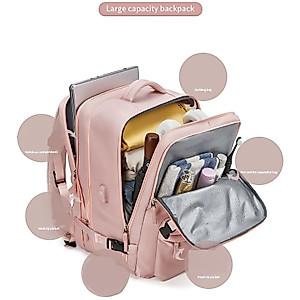 Bylesary Men & Women Travel Minimalist Backpack Carry On Backpacks Airline Approved, Airplane Traveling Waterproof Duffel Bag With Shoe Compartment Casual Daypack