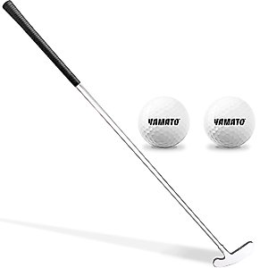 Yamato Golf Putter Right Handed and Left Kid Putter Two-Way Mini Golf Club for Kids Adults with 2 Real Golf Balls