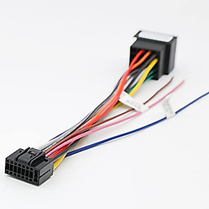 Fiegromech 16 Pin Car Radio Wiring Harness Cable with ISO Socket Replacement for VW/Jetta/Passat Stereo Power Speaker Adapter