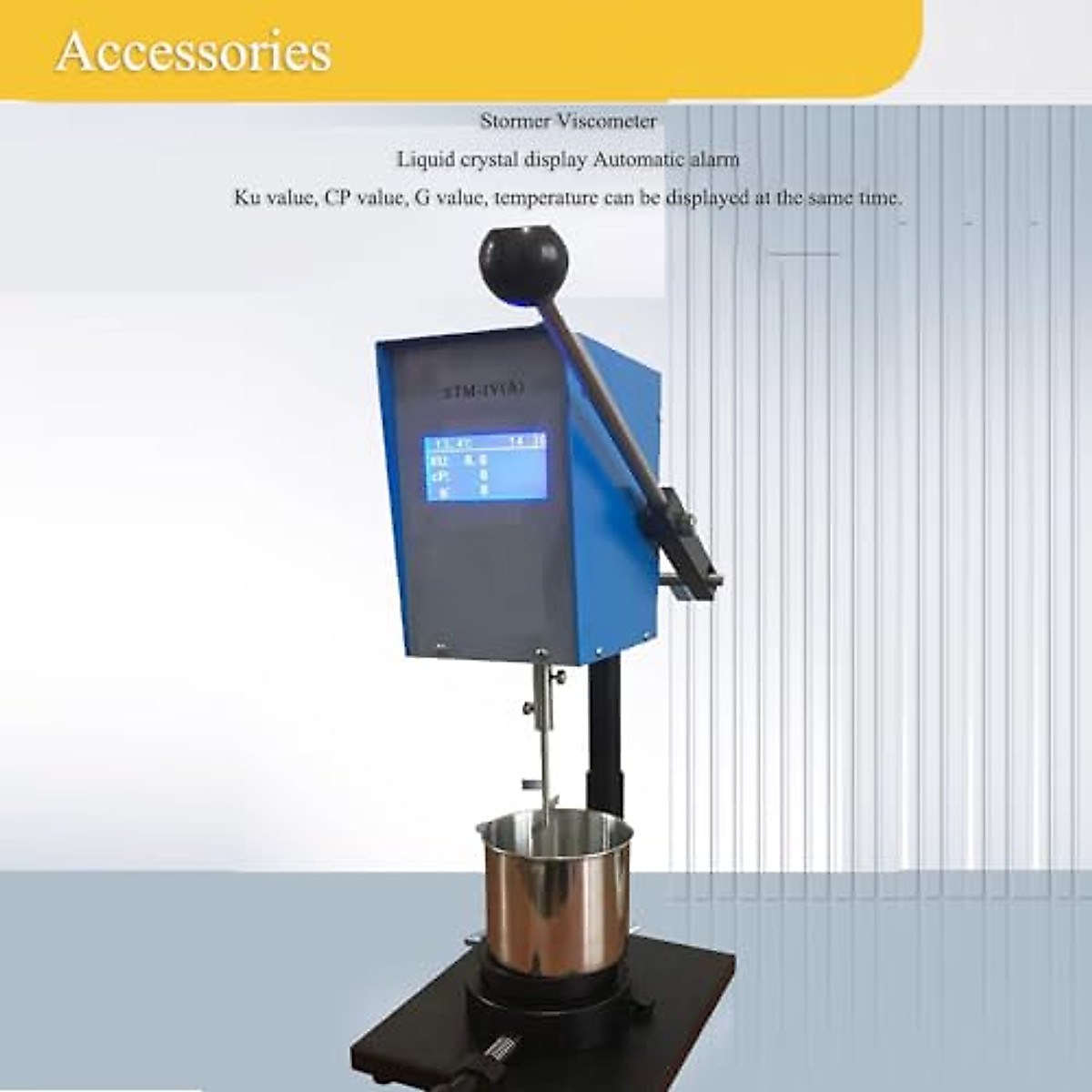 VTSYIQI Stormer Viscometer Digital Rotary Viscometer Tester with Accuracy 2.00% Range 40.2 to 141.0KU Temperature Ku g CP Time Value for Paints Coatings Inks ASTM D562 Standard