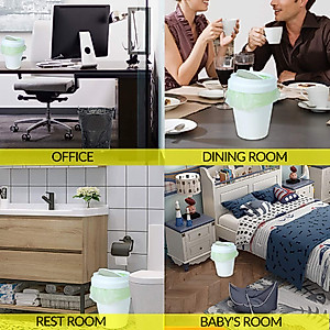 Small Garbage Bags 2.6 Gallon Biodegradable Trash Bags for Bathroom Office, Recycling Eco-Friendly Trash Can Liner with Strong Tear & Leak Resistant, Green, 80 Cts