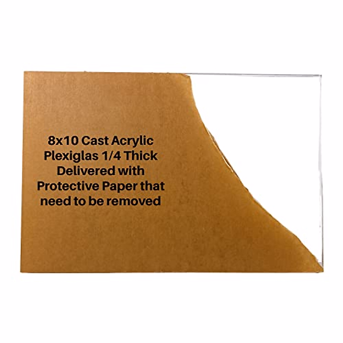 Clear Cast Acrylic Plexiglas Sheet, 1/4" Thick, 8" X 12" by E.H.C