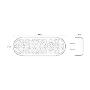 GG Grand General 78230BP Oval Pearl Amber/Amber 24 LED Sealed Park/Turn Light