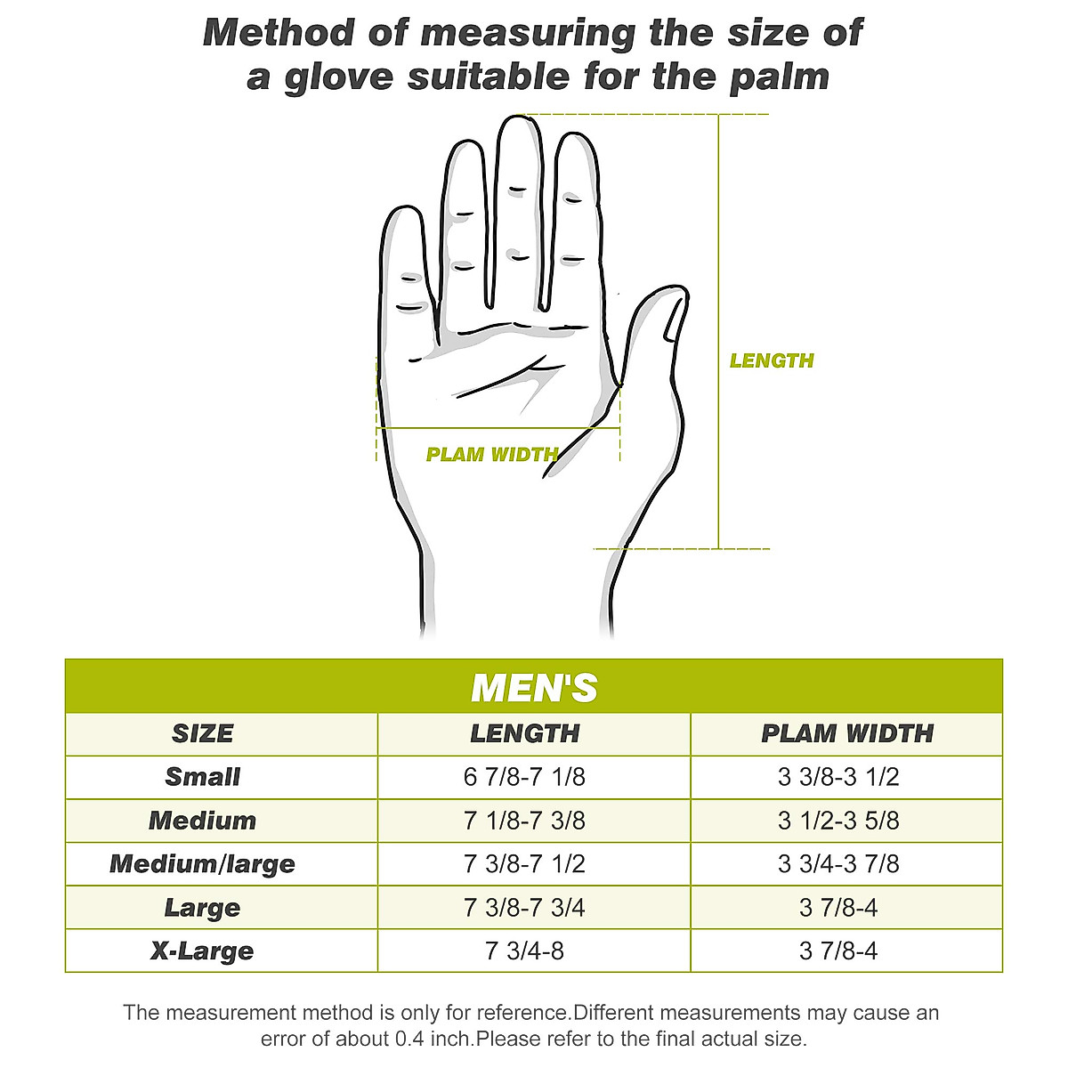 wosofe Golf Glove for Men's Left Hand White Soft Leather Breathable Professional Golf Hand Wear … (Medium)