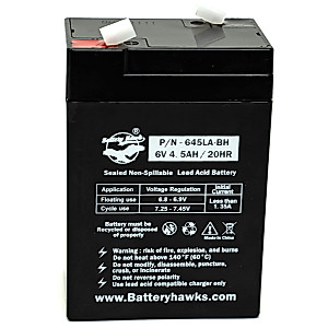 (3 Pack) ELB-0604 Battery ELB0604 SLA Sealed Lead Acid 6V4.5AH for Exit Sign Emergency Light 6V 4.5AH Battery UB645 SLA0905 AH 4.0 AMP Hour 120255