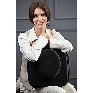 Atzi Hats Hat Case for Travel Hat Box Hat Storage Fedora Hat Box Suitcase Hat Organizer Hat Travel Hat Bag Panama Hats Mens Womens Traveler Hat Carrier Case Crush-Proof Luggage Up to 3" Brim – Black