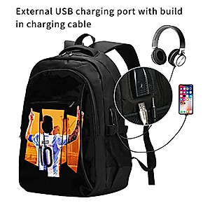 Luja Dling #10 Messi 2023 Adult Backpacks Bag Laptop Bag Bookbag Usb Backpack 17 Inch For Daily