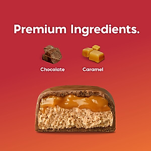 Nick's Protein Bars Chocolate Caramel | 15g protein | 190 calories | Low Carb Keto Friendly Snacks No Added Sugar (Multipack 12 bars x 50g)