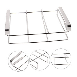 UPKOCH Stainless Steel Hanging Chopping Board Rack, Silver, 15 x 15 x 1.5 in