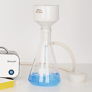 stonylab Silicone Filter Adapter Cones, 9-Pack Durable Tapered Collar Rubber Stopper Buchner Funnel Flask Cones Adapter Set, Wear Resistance Smooth Surface, White