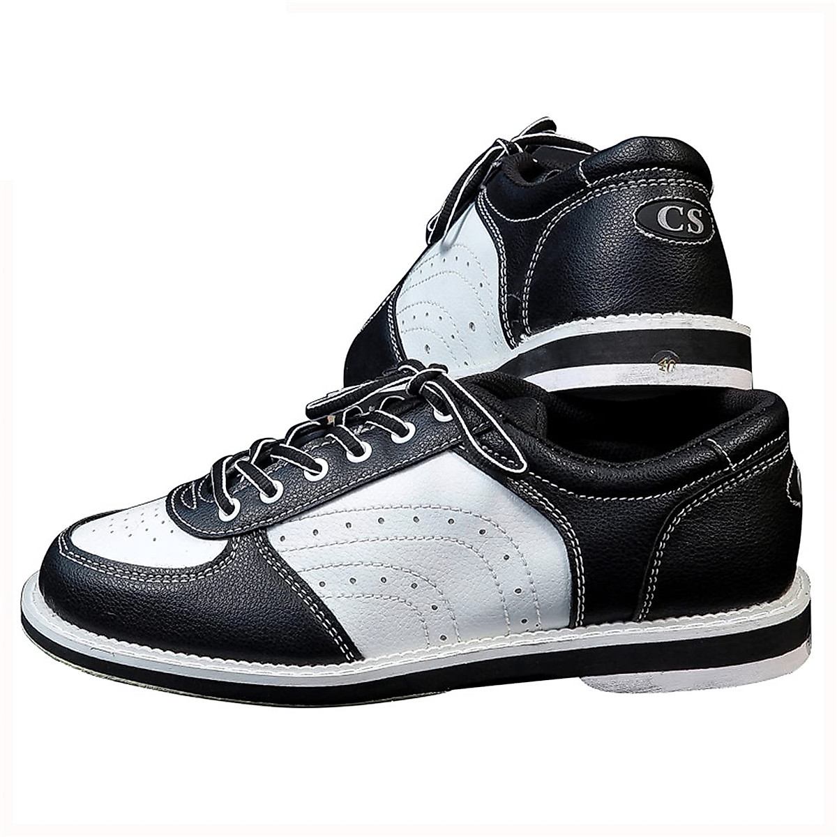 DAMANDO Ladies Bowling Shoes, Bowling Trainers with Sliding Soles Casual Lawn Bowls Shoes for Women,White,8