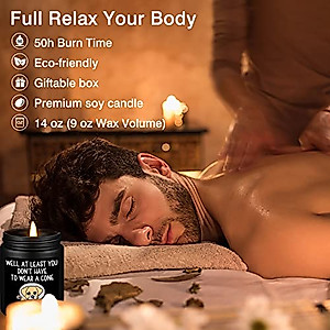 Get Well Soon Gifts for Men,Funny Gifts for Him After Surgery,Feel Better Cheer Up Inspirational Gifts,Sandalwood Candle for Friends Dad Brother Coworker.