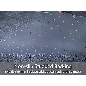 100pointONE Chair Mat for Carpet - 46" × 60" Clear Office Chair Mat for Low Pile Carpeted Floors (Rectangle)