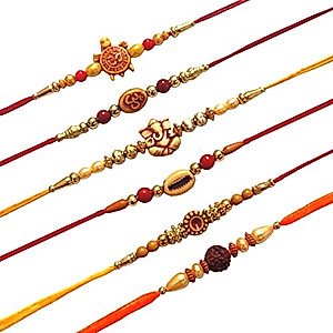 USA HOUSE Set of 6 Rakhi Thread. Raksha bandhan Gift for Your Brother Rakhi for Brother, Rakhi Bracelet, Raksha Bandhan Rakhi, Raksha Bandhan Festival (Thread Multi Colour)