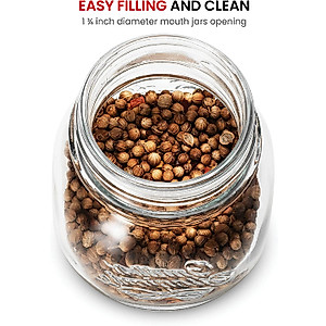 Bormioli Rocco Quattro Stagioni set of 4 Clear Airtight Mason Jars, 5 Oz. Made from BPA Free Durable Glass, Made In Italy.