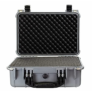 Eylar Standard 16" Gear, Equipment, Hard Camera Case Waterproof with Foam TSA Standards (Gray)