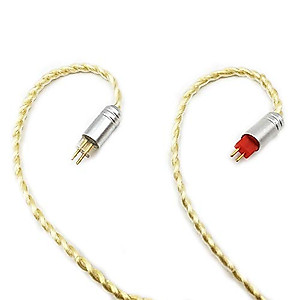 Linsoul Soft Silver Plated Cable for Shure SE215 LZ Shozy hibiki Kinera H3 Earphone IEMs (MMCX, 3.5mm Plug)
