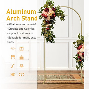 WORFEI 6.6FT Gold Aluminum Arch Backdrop Stand, Square Balloon Arch Stand Wedding Frame for Birthday Party, Baby Shower, and Ceremony Decoration