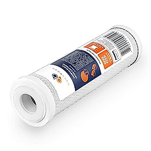 Aquaboon 10" x 2.5" Replacement Water Filter Set of 1 Carbon and 1 Sediment, 5 Micron 10 inch Cartridges, Compatible with DWC30001, WFPFC8002, FXWTC, WHEF-WHWC, WHKF-WHWC, Pentek DGD, RFC