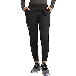 Cherokee Jogger Pants for Women with Mid Rise WW115, XL, Black