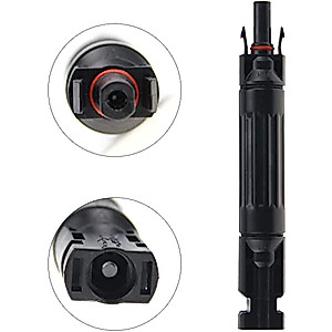 ZOOKOTO 2PCS Solar Panel PV Connector with Built in 15A Fuse Waterproof Solar Panel Cable Connector