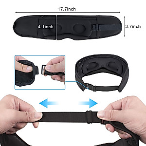 Sleep Headphones, Update Wireless 3D Eye Mask with Ultra-Thin HD Stereo Speakers for Side Sleepers, Air Travel, Meditation and Relaxation Black