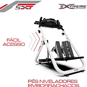 Extreme Sim Racing Wheel Stand Cockpit SXT V2 Racing Simulator - Racing Wheel Stand WHITE Edition For Logitech G25, G27, G29, G920, Thrustmaster And Fanatec - WHEEL LOCKS INCLUDE