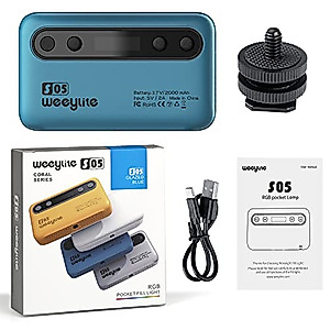 Portable RGB LED Photography Light Panel, APP Remote 5W Full Color Streaming Light for Streamers Video Photography YouTube Tiktok Vlog