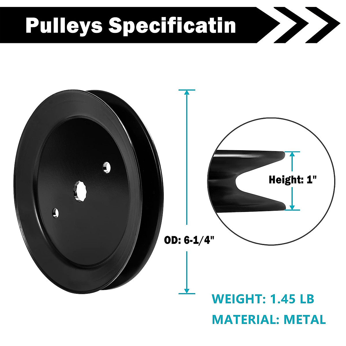 Cluparis Spindle Pulley Replaces for Craftsman/Poulan/Husqvarna 195945 197473 532195945 197473 532197473