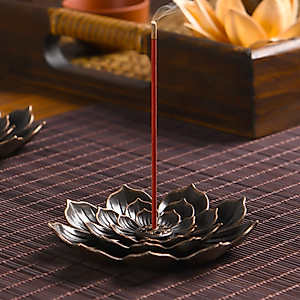 SLKIJDHFB Incense Burner - Stick Incense Holder 6 Incense Holes with Detachable Ash Catcher