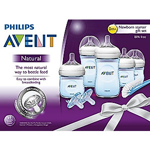 Philips Avent Natural Baby Bottle Blue Gift Set, SCD206/12