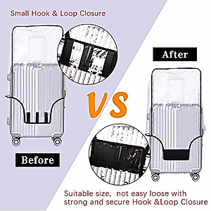 Yotako Clear PVC Suitcase Cover Protectors 30 Inch Luggage Cover Protectors for Wheeled Suitcase (30''(25.80''H x 20.50''L x 13.00''W))