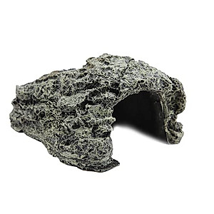 ciciglow Fish Hiding Cave Aquarium Turtle Reptile Basking Hide Habitat Shelter,Reptile Cave Huts Hideouts Place, for Aquarium Terrarium Decoration Ornament, High Simulation (Medium Turtle Cave)