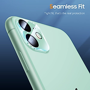 UniqueMe for iPhone 12 Mini/iPhone 11 Camera Lens Protector, [Drop Protection] [High Definition] Tempered Glass Camera Screen Cover Scratch Resistant Case-Friendly with Night Circle - 2 pack