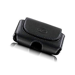 Wonderfly Horizontal Holster for Flip Phone or Smartphone Up to 4.25x2.25x0.85 Inch in Dimensions, a Leather Carrying Case with Belt Clip and Belt Loops