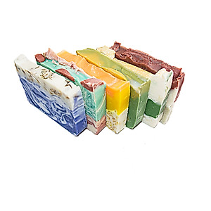 Floral Soap Collection -6(Six) 2Oz Guest Bars, Sample Size Soap Set -Natural Handmade Soaps. Brazilian Mud, Orange, Bamboo Lilac, Lavender, Rose and Avocado Soap - Falls River Soap Company